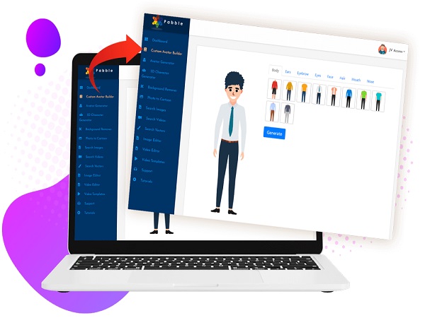 3D Cartoon Character Builder Platform - Pabble - Yoojy Digitals